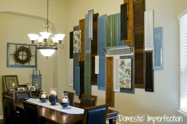 DIY Shutter Wall