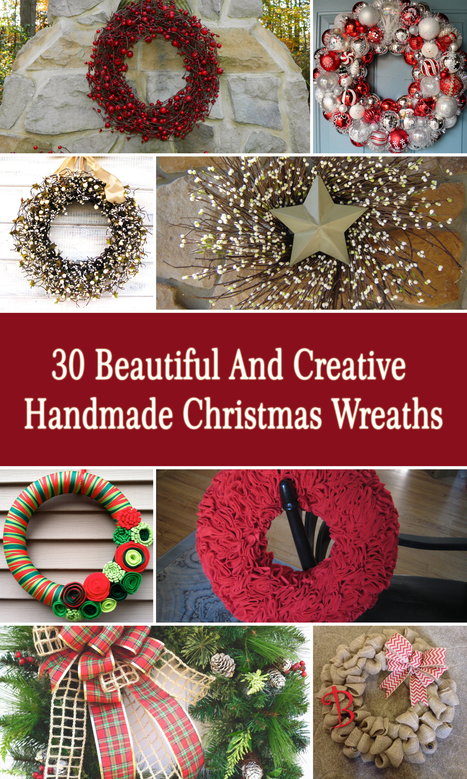 30 Beautiful And Creative Handmade Christmas Wreaths