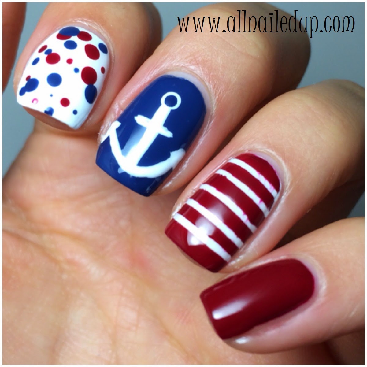 Nautical Nails: 16 Cute Nail Art Ideas