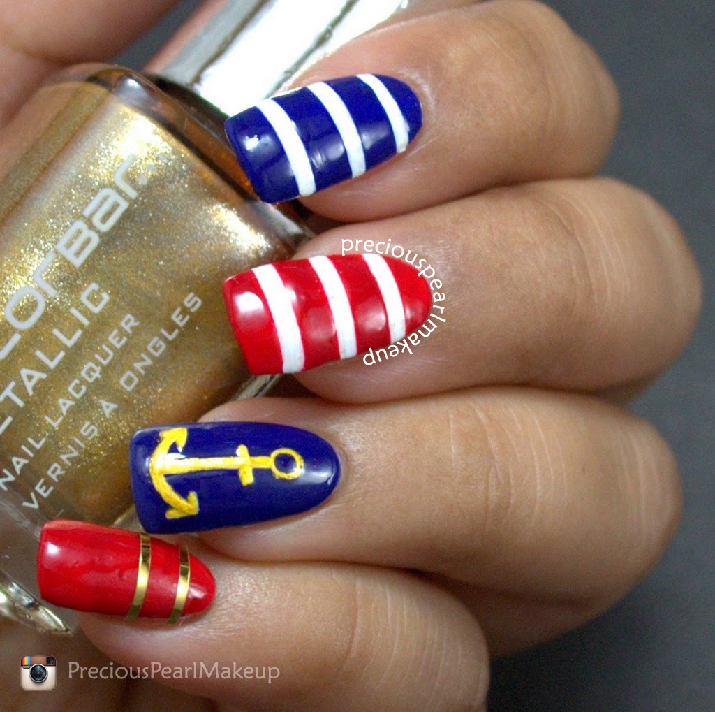 Nautical Nails: 16 Cute Nail Art Ideas