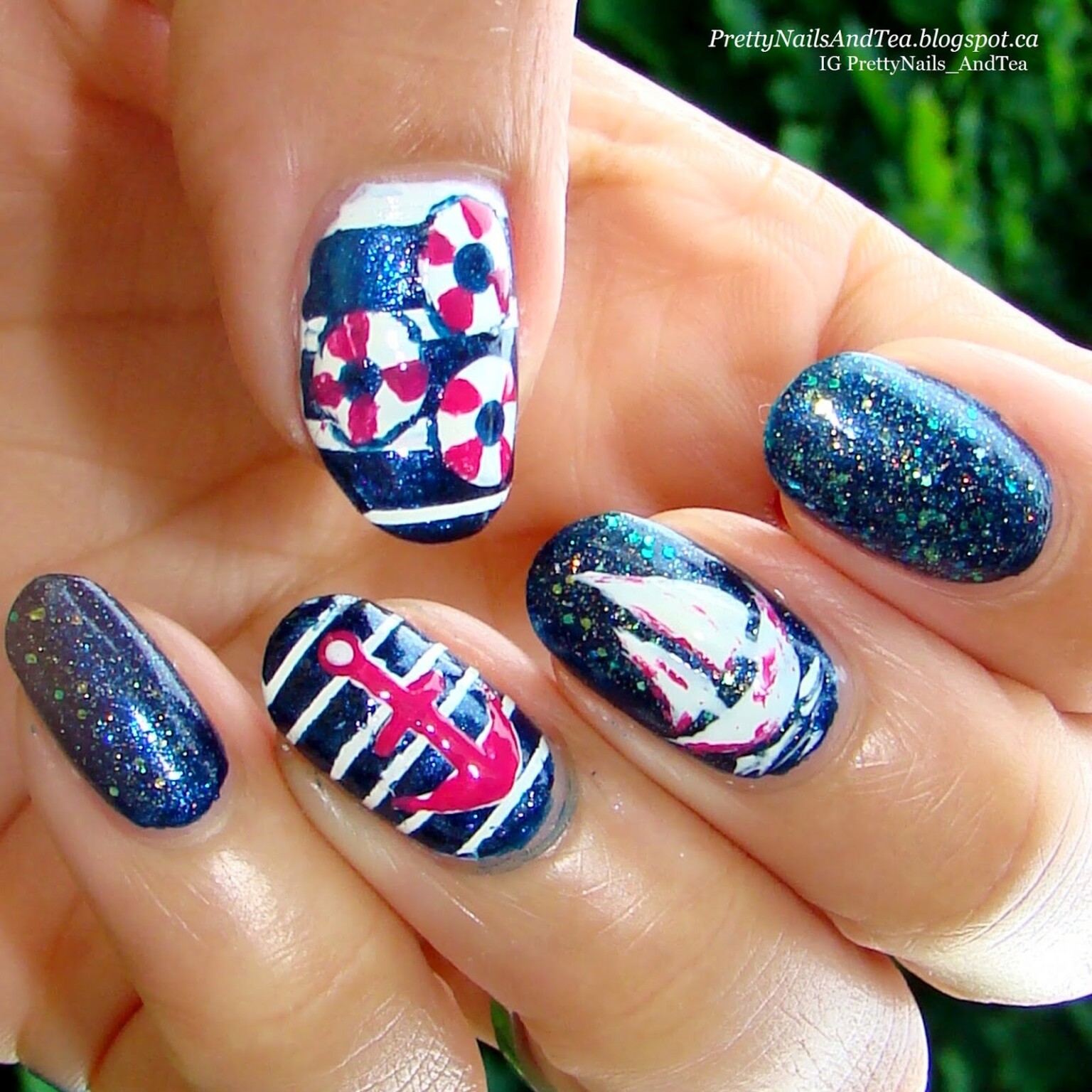 Nautical Nails: 16 Cute Nail Art Ideas