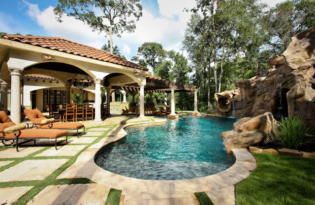 Landscaping Backyard Oasis- 18 Pool Design Ideas in Mediterranean Style