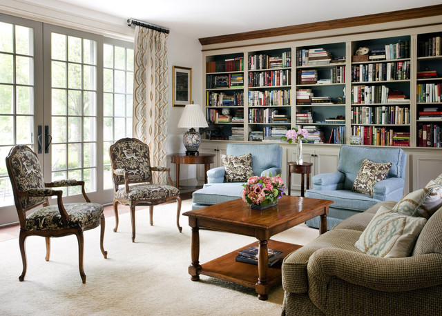 20 Remarkable Living Room Library Design Ideas
