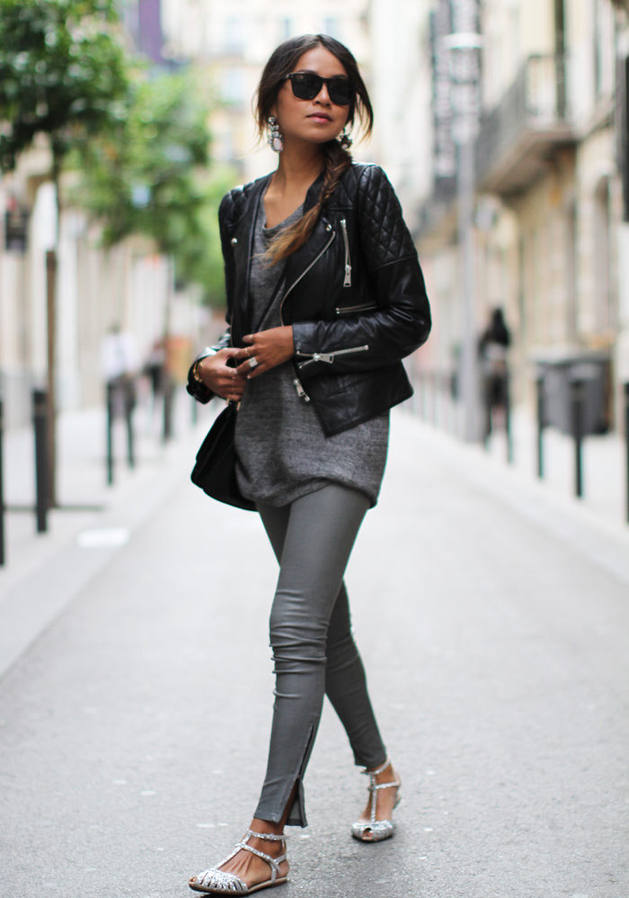 18 Stylish Ways to Wear Black Leather Jacked this Fall