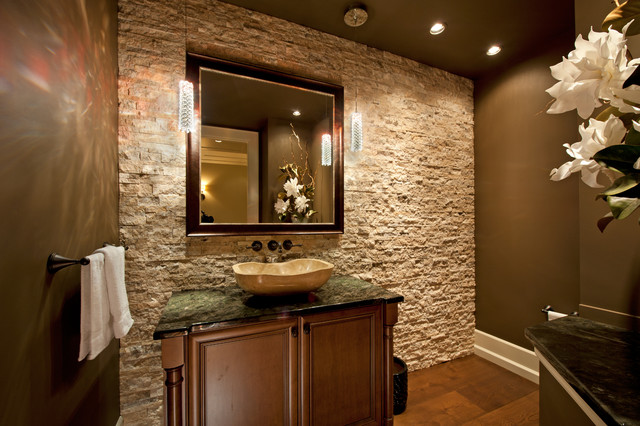 20 Exquisite Stone Wall Bathroom Ideas