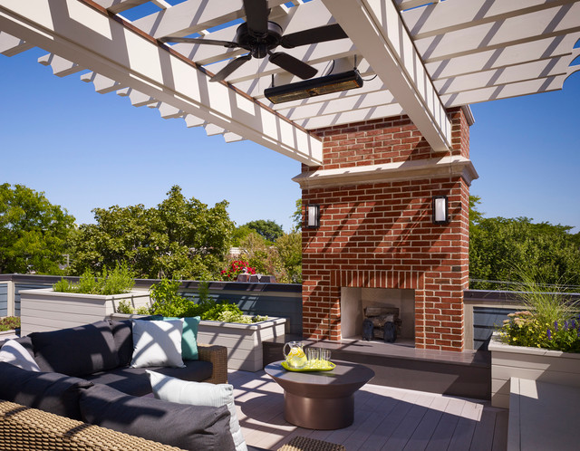 20 Rooftop Terrace Fireplace And Fire Pit Design Ideas To Relax And ...