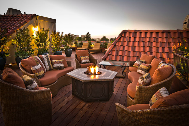 20 Rooftop Terrace Fireplace And Fire Pit Design Ideas To Relax And ...