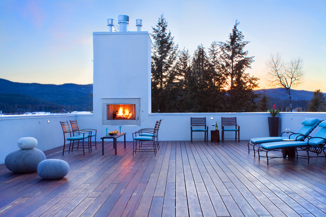 20 Rooftop Terrace Fireplace And Fire Pit Design Ideas To Relax And ...