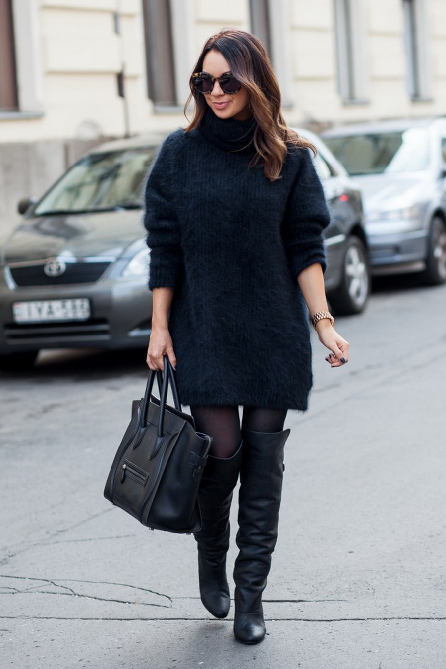 20 Chic Ideas How to Style Black Tights This Season