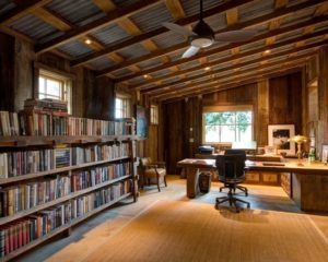 18 Great Cabin Home Office Design Ideas in Rustic Style