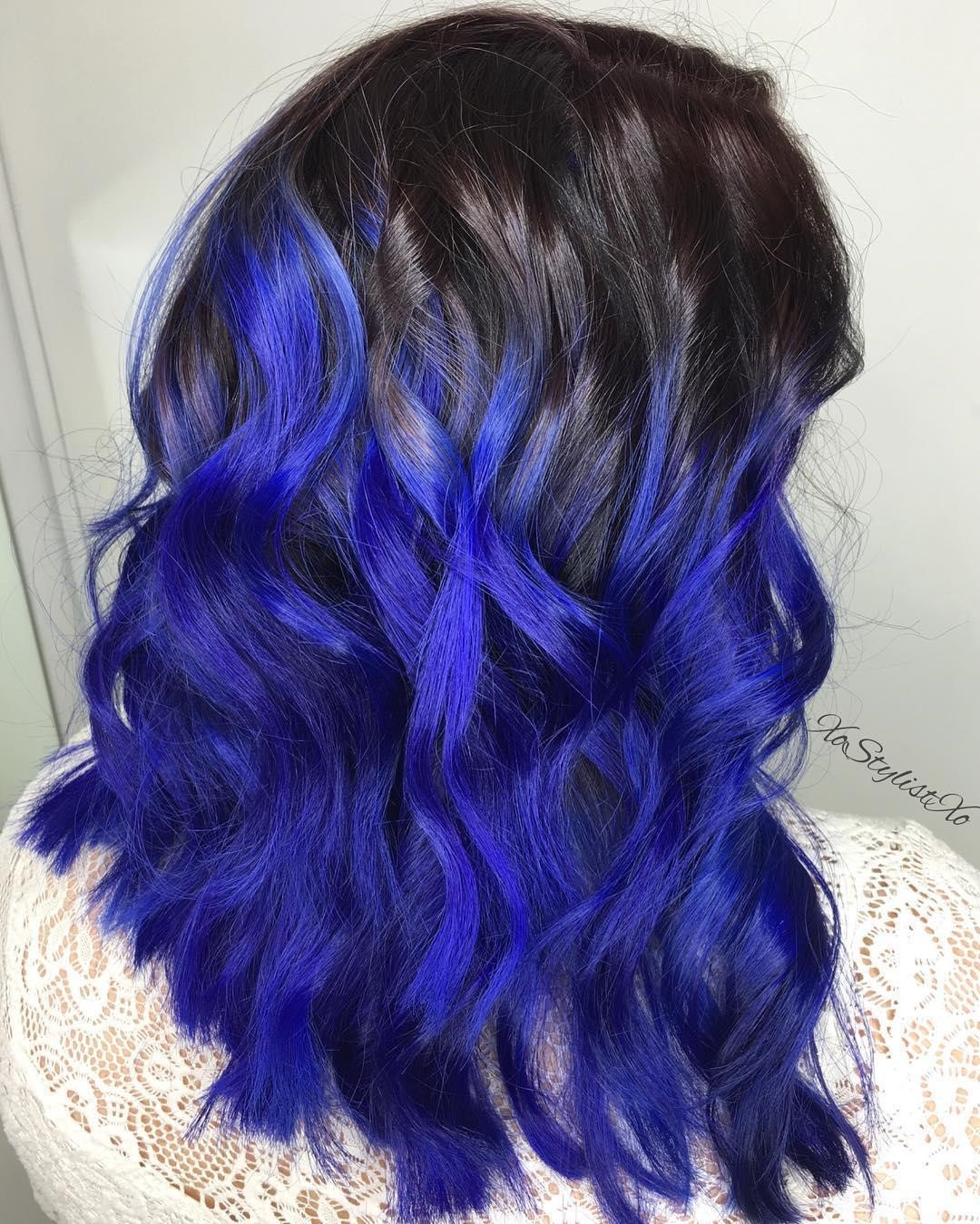 Fresh and Cool Blue Ombre Hair Styles